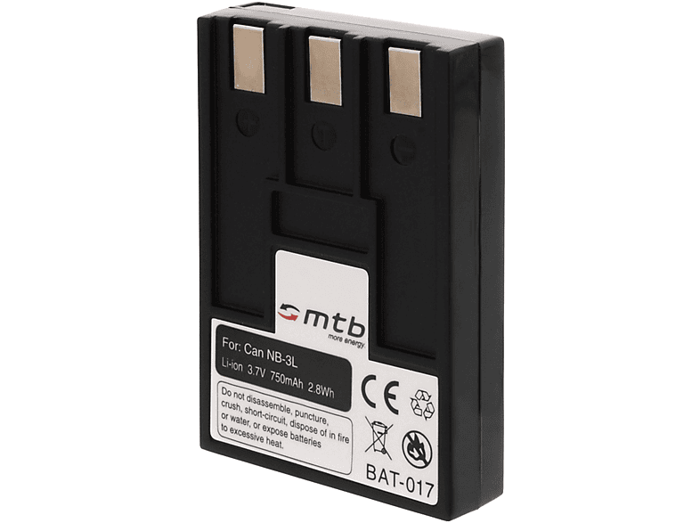 MTB MORE ENERGY NB-3L Akku für Canon Digitalkameras NB-3L Akku, Li-Ion, 750 mAh | MediaMarkt