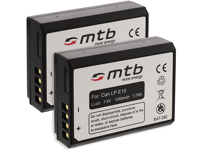 MTB MORE ENERGY 2x Akku für Canon LP-E10 LP-E10 Akku, Li-Ion, 1040 mAh | MediaMarkt
