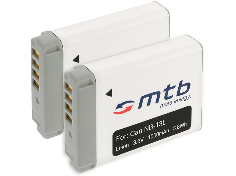 MTB MORE ENERGY 2x Akku für Canon NB-13L NB-13L Akku, Li-Ion, 1050 mAh | MediaMarkt