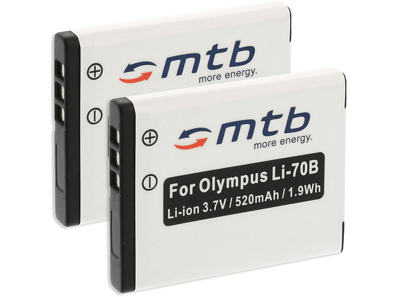 MTB MORE ENERGY 2x Kompatibler Akku für Olympus Li-70b Li-70b Akku, Li-Ion, 520 mAh | MediaMarkt