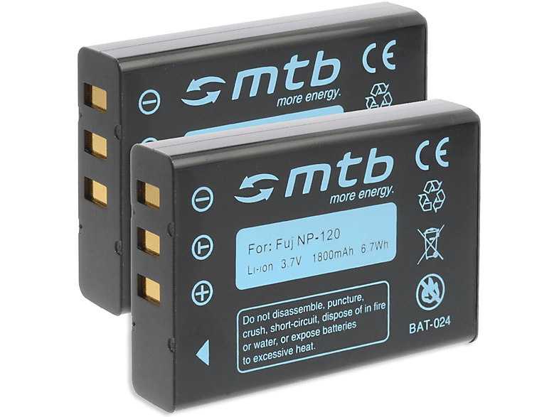MTB MORE ENERGY 2x NP-120 Akku für Fuji Digitalkameras FNP-120 Akku, Li-Ion, 1800 mAh | MediaMarkt
