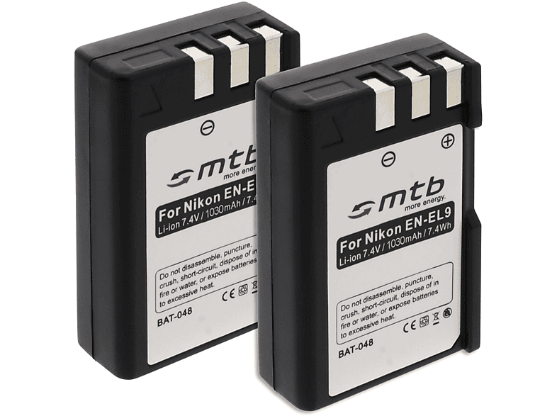 MTB MORE ENERGY 2x BAT-048 EN-EL9 Akku, Li-Ion, 1030 mAh | MediaMarkt