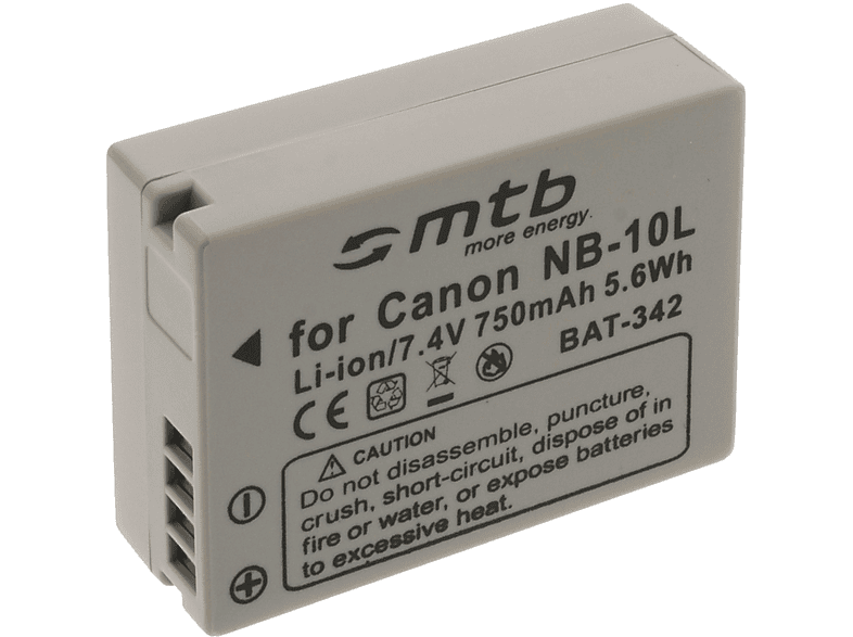 MTB MORE ENERGY Akku für Canon NB-10L NB-10L Akku, Li-Ion, 750 mAh | MediaMarkt