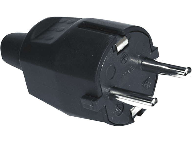 Clavija macho | Schuko SILVER ELECTRONICS, Negro | MediaMarkt