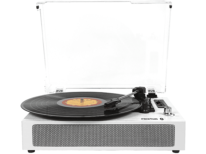 PRIXTON Studio Deluxe Vinyl-Plattenspieler Weiß | MediaMarkt
