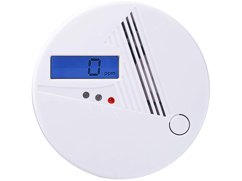 LEICKE CO Melder mit LCD Display Warnmelder CO Melder Weiß | MediaMarkt