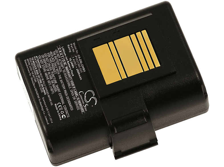 POWERY Akku für Zebra Typ AT16004 Li-Ion Akku, 7.4 Volt, 2600mAh ...
