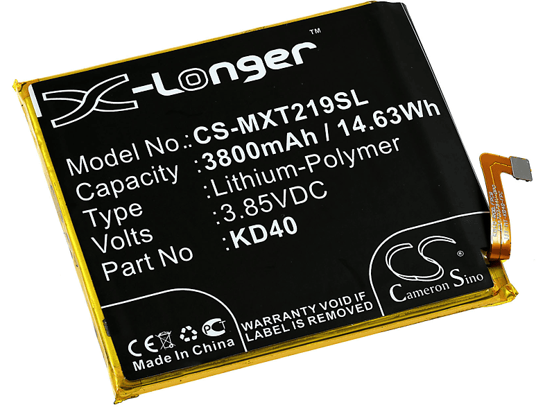 POWERY Akku für Motorola Typ KD40 Li-Polymer Akku, 3.85 Volt, 3800mAh ...