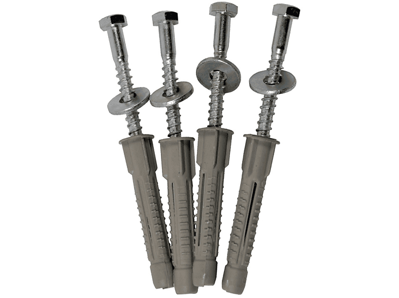 PREMIUMX Schraubensatz mit Dübel und Unterlegscheibe für Wandmontage ...