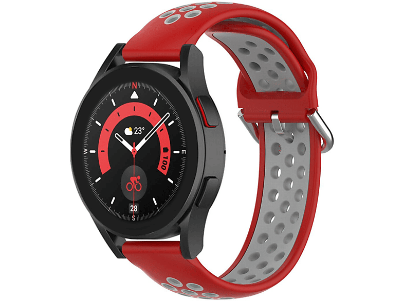 CASEONLINE EBN, Ersatzarmband, Samsung, Galaxy Watch 5 Pro (45mm), Rot ...