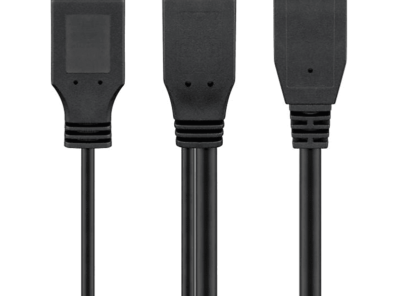 GOOBAY USB 3.0 Dual Power SuperSpeed Kabel, Schwarz 1 x USB 3.0 Dual ...