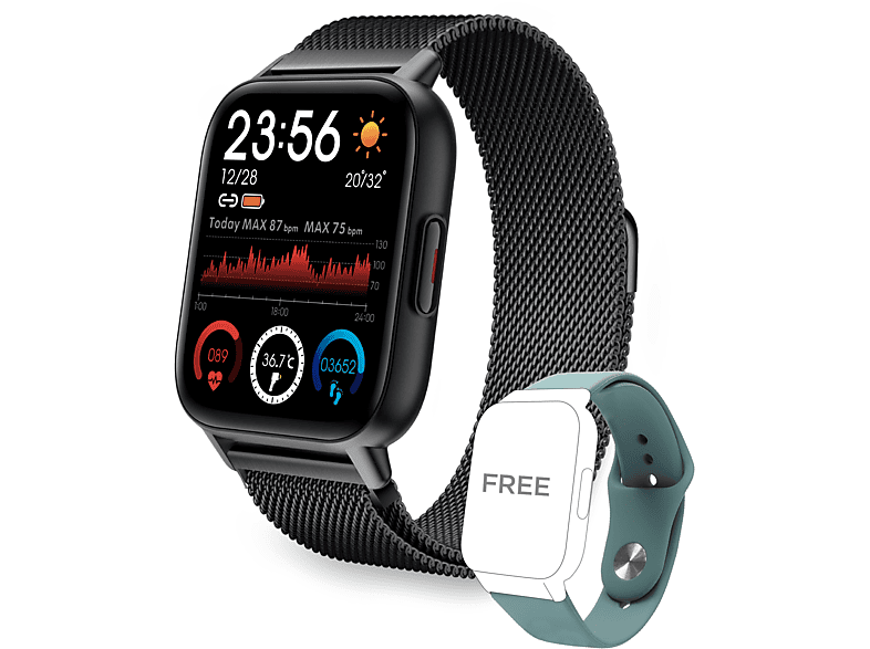 Smartwatch - Cosmic KSIX, PC+ABS, Negro | MediaMarkt