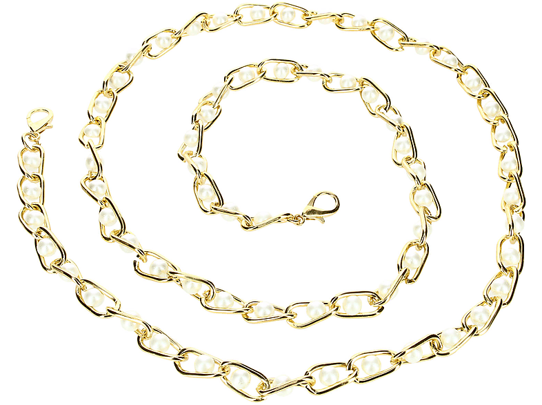 AVIZAR Perlenkette, 110cm Handyschmuck Telefonkette Golden | SATURN