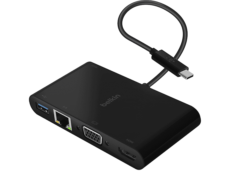 BELKIN USB-C auf USB/ Ethernet / VGA / HDMI Hub Ladegerät Universal ...