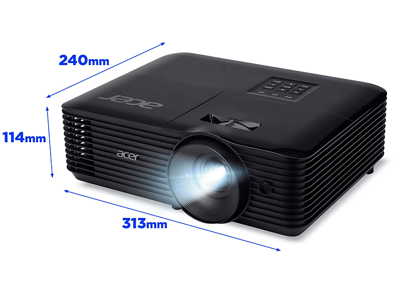 Proyector mini | ACER Acer X1228H, 1024 x 768 Pixel, 6000 h, XGA, Negro ...