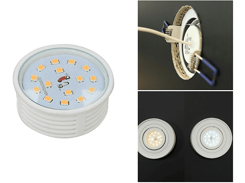 LED LINE 10x 5W Slim LED 400lm 20mm Höhe 230V Ø50mm Dimmbar LED ...