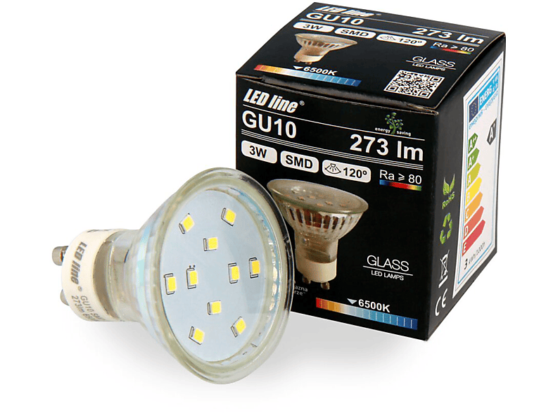 LED LINE GU10 3W 273 Lumen LED Leuchtmittel Kaltweiß | MediaMarkt