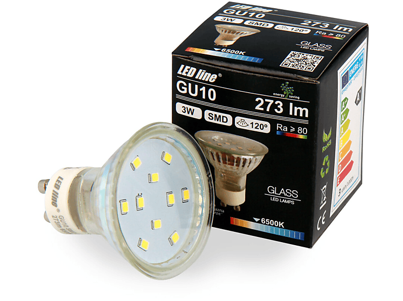 LED LINE 3x GU10 3W 273 Lumen LED Leuchtmittel Kaltweiß | MediaMarkt