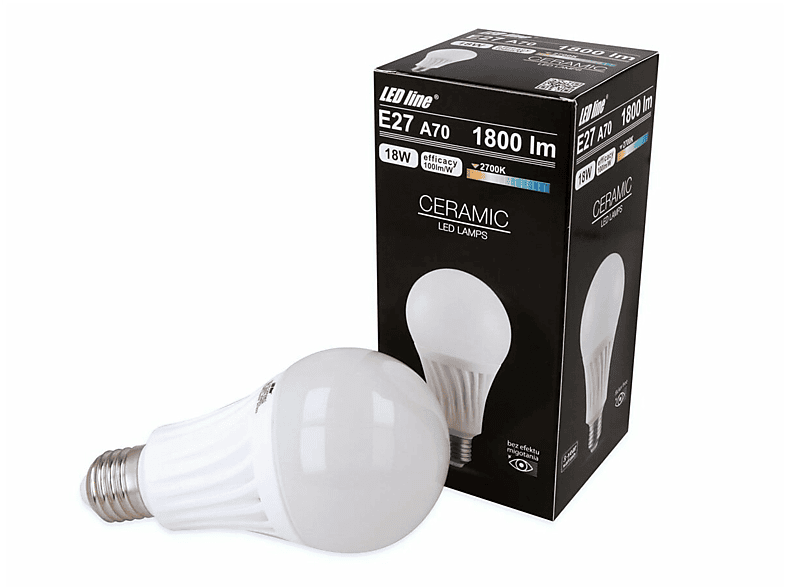 LED LINE E27 18W LED 1800 lm Ceramic LED Leuchtmittel Warmweiß | SATURN