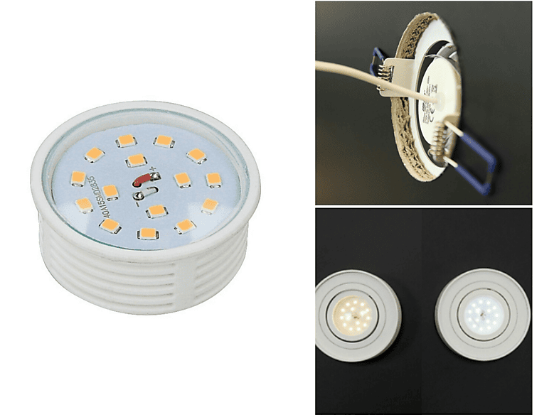 LED LINE 5x 5W Slim LED 400lm 20mm Höhe 230V Ø50mm Dimmbar LED Strahler ...