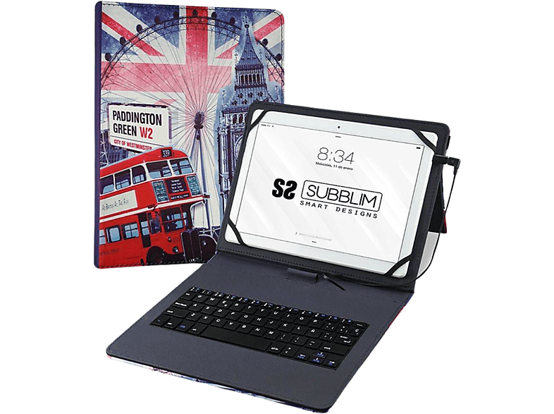 Funda Tablet con Teclado - Micro USB - USB C England SUBBLIM, Apple ...