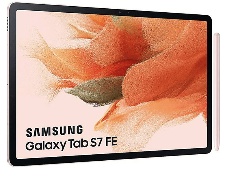 SAMSUNG Galaxy Tab S7 FE, Tablet, 64 GB, 12,4 Zoll, pink | MediaMarkt