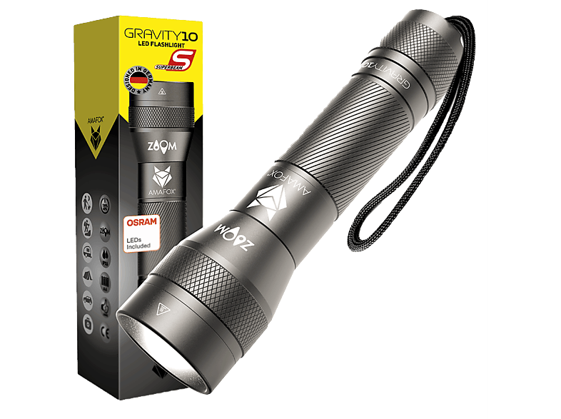 AMAFOX GRAVITY 10 SINGLE Taschenlampe | MediaMarkt