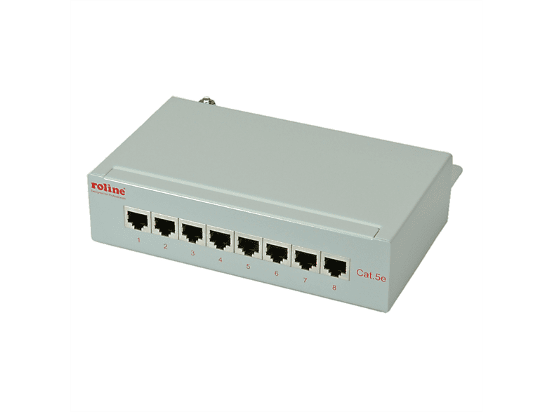 ROLINE Patchpanel, 8 Ports, Kat.5e (Class D), geschirmt Patchpanel Cat ...