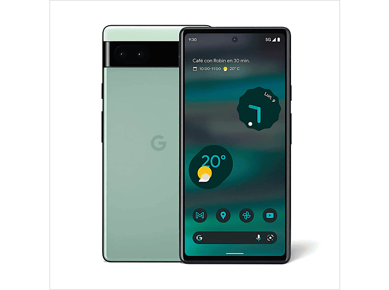 Móvil - GOOGLE Pixel 6a, Verde, 128 GB, 6 GB RAM, 6,1 ", Google Tensor ...