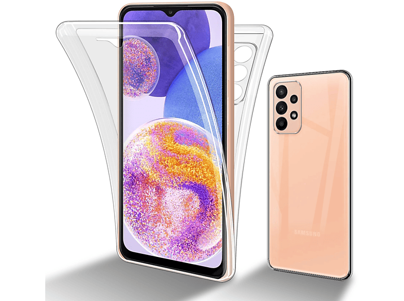 Funda para móvil | CADORABO Funda TPU 360 grados, Compatible con Samsung Galaxy A23 4G ...