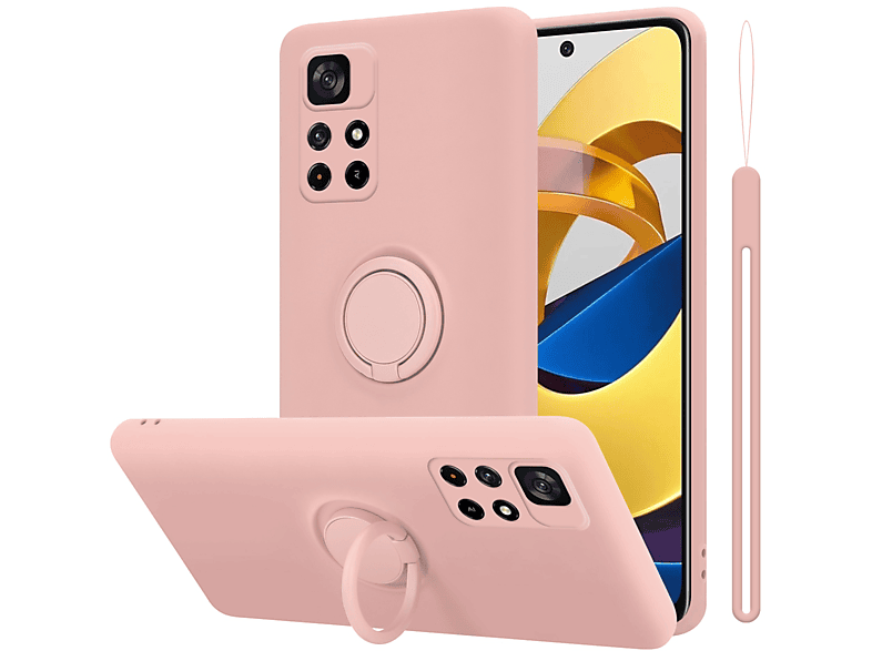 CADORABO TPU Liquid Ring Silicone Case Hülle, Sleeves, Xiaomi, POCO M4 ...
