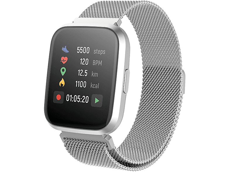 FOREVER SW-310 Smartwatch Universal, Silber | MediaMarkt