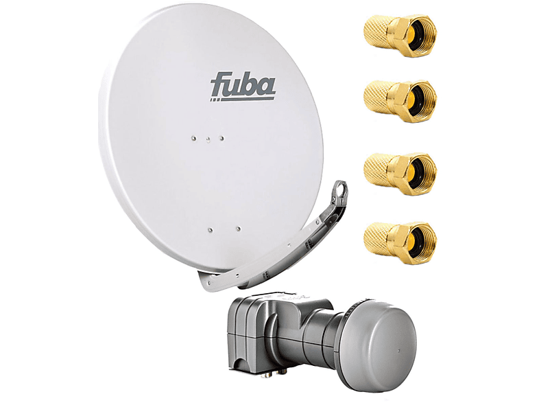 FUBA DAA 780 G Satellitenantenne 78 cm Aluminium Grau DEK 217 Twin LNB ...