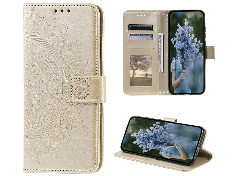 COVERKINGZ Klapphülle mit Mandala Muster, Bookcover, Apple, iPhone 14 ...