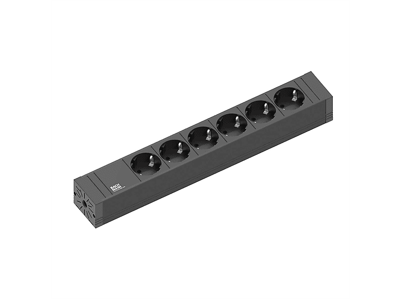BACHMANN CONNECT LINE 6x geaard contact stekkerdoos zwart | MediaMarkt