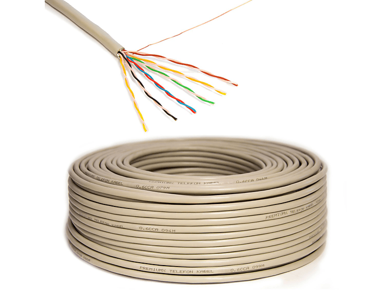 PREMIUMX 25m Telefonkabel 6x2x0,6mm J-Y(ST)Y Telefonleitung 12-Adern ...