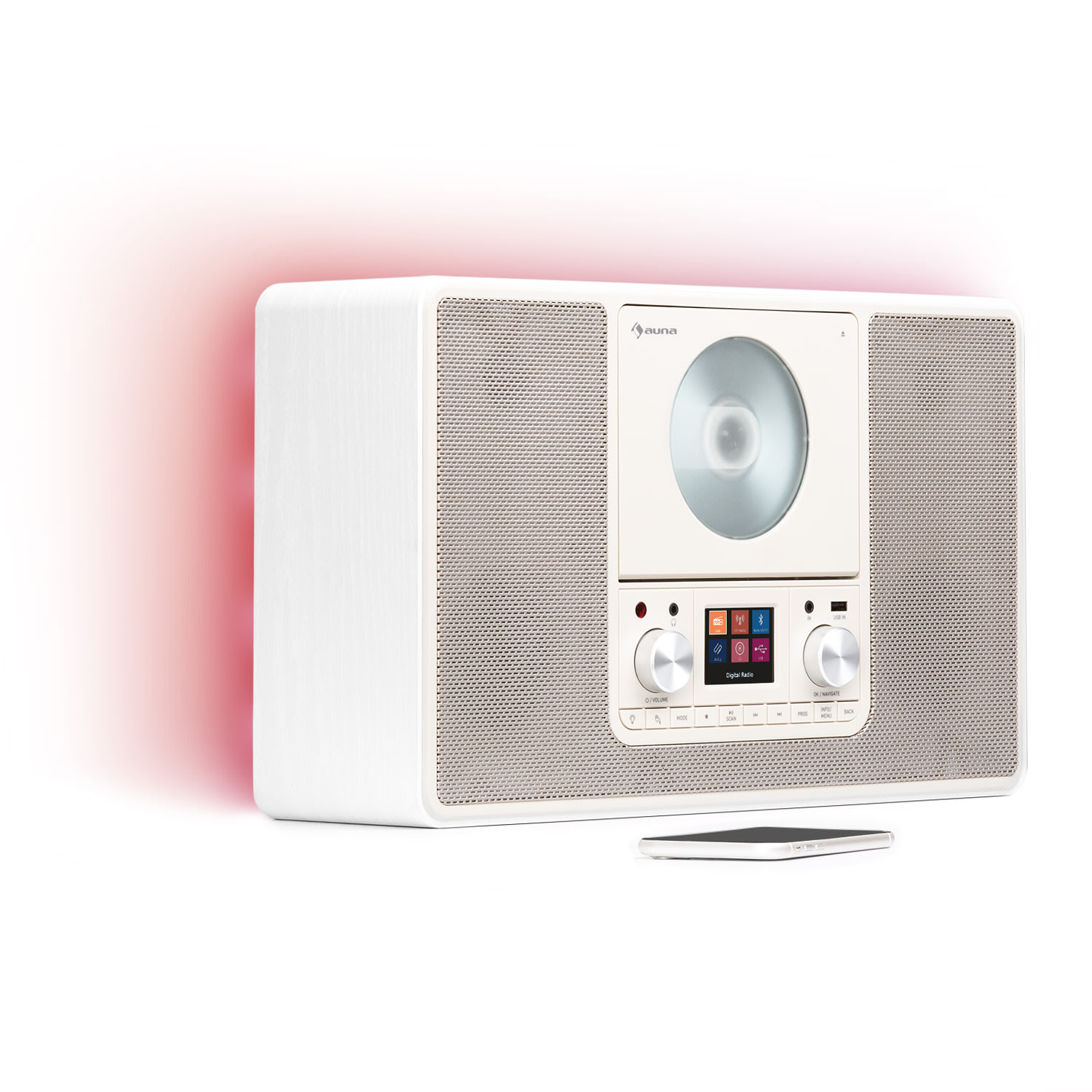 AUNA Scala VCD Digitalradio, DAB, Weißes Holz | MediaMarkt