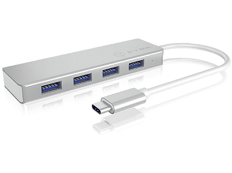 RAIDSONIC IB-HUB1425-C3 USB Hub, USB Verteiler, Silber | MediaMarkt