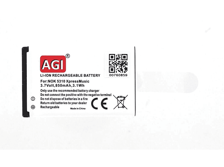 AKKUVERSUM Akku kompatibel mit Nokia RM-576 Li-Ion Akku, Li-Ion, 3.7 ...