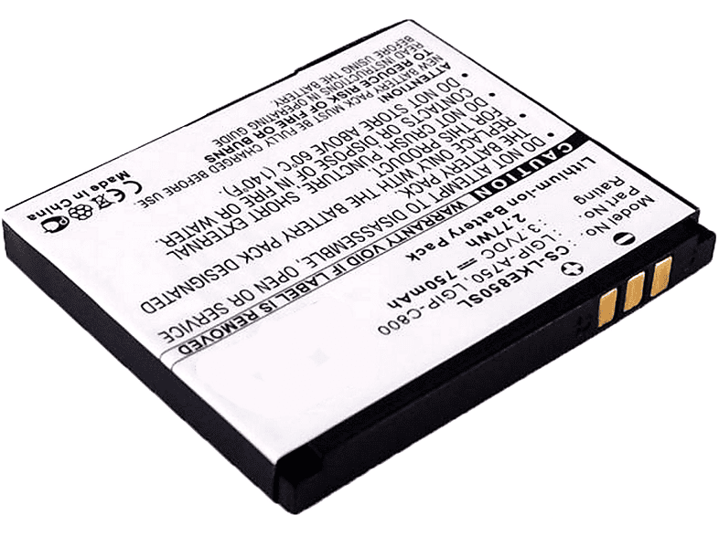 AKKUVERSUM Akku kompatibel mit LG Electronics KE820 Li-Ion Akku, Li-Ion ...