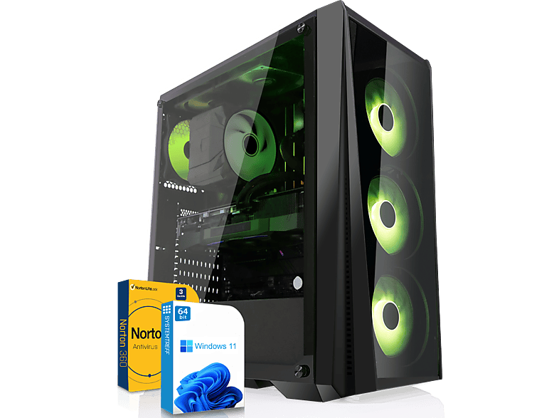 SYSTEMTREFF Pro Gaming AMD Ryzen 5 7600X, Windows 11 Pro, Gaming PC mit ...