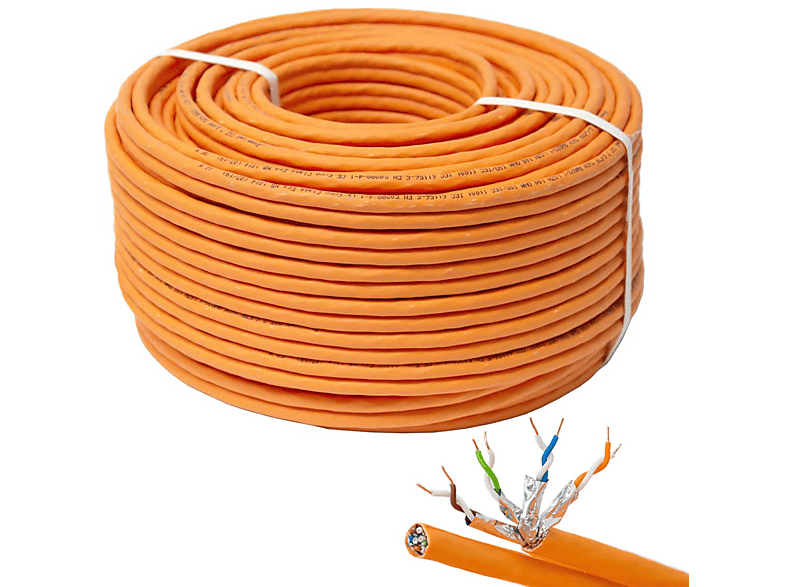 PREMIUMX 50m CAT 7 Netzwerkkabel Duplex LAN Kabel Ethernet Datenkabel ...