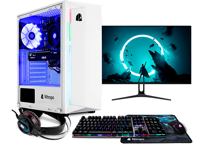 PC Gaming - Pack Bronze NITROPC, AMD Ryzen 3 PRO 4350G (4 núcleos, 8 ...
