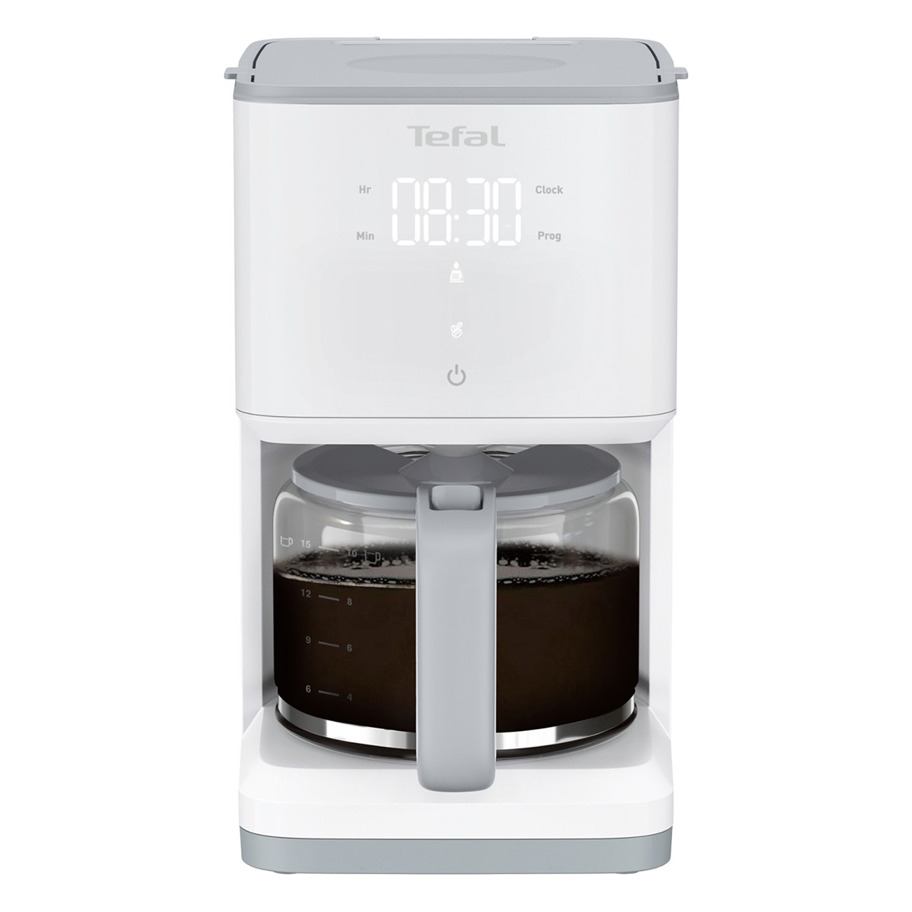 Cafetera de goteo | TEFAL CM6931, 1000 W, 1,25 l, 15 tazas, Blanco ...