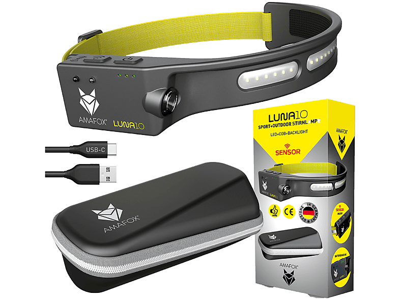 AMAFOX LUNA 10 Kopflampe, grau | MediaMarkt