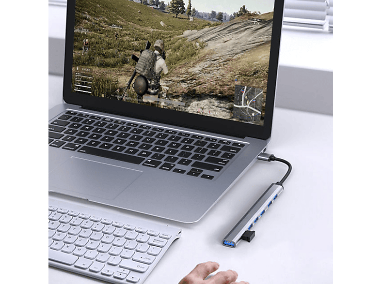 INF USB/USB-C-Hub mit 1 USB3.0 + 6 USB2.0 USB-Hub | SATURN