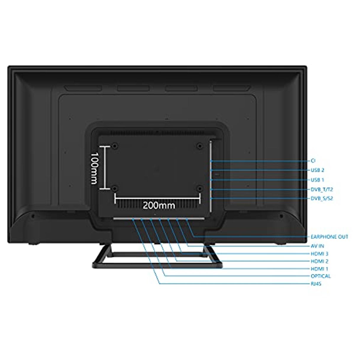 TV LED 32" | SMART TECH MX SMT32N30HV1U1B1, HD, DVB-T2 (H.265), Negro ...