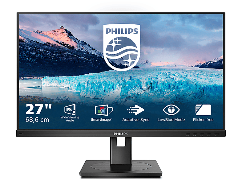 Monitor | PHILIPS MMD 272S1M/00, 27 ", Full-HD, 4 ms, 75 Hz, Negro ...