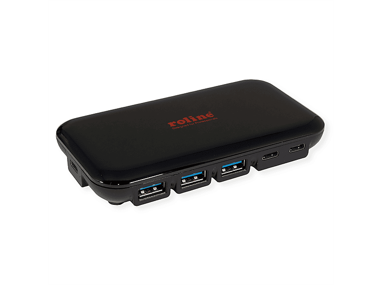 ROLINE USB 3.2 Gen 2 Hub, 7-fach (3x Typ C + 4x Typ A), USB Hub ...