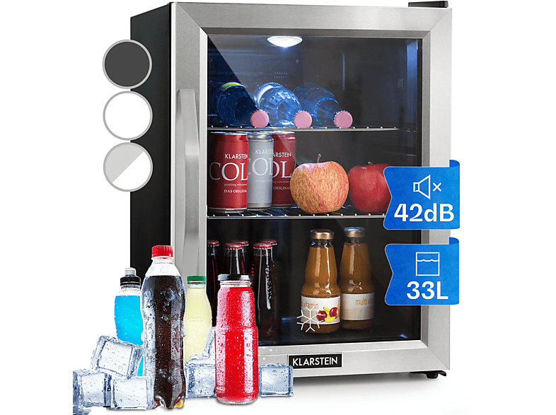 KLARSTEIN Beersafe M Kühlschrank (C, 54 cm hoch, Edelstahl) | MediaMarkt